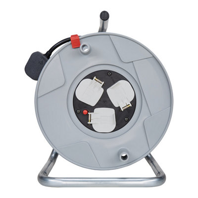 Brennenstuhl Cable Reel - Heavy Duty 50 Metre Cable Reel - Thermal Cut-Out