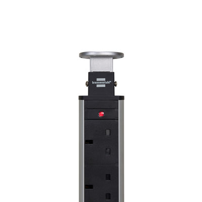 Brennenstuhl Tower Pop-Up Retractable Extension Lead with USB Ports