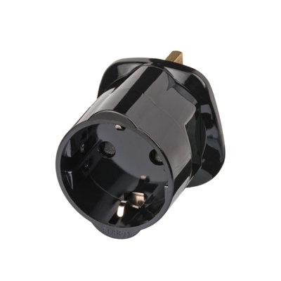 Brennenstuhl Travel Plug Europe to UK Plug Adapter Plug Socket 2 Pin to ...