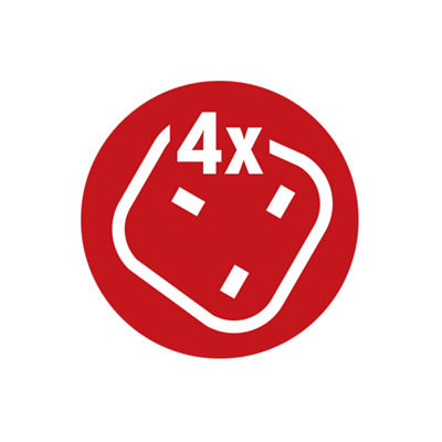 Brennenstuhl UK & Schuko extension lead 4 UK Sockets & 2 Schuko Sockets ...