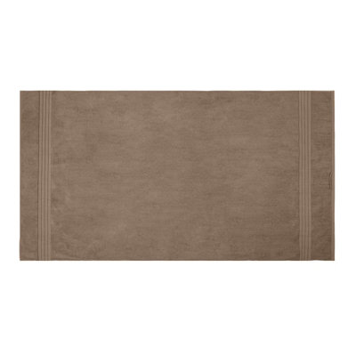 Brentfords 10 Pack of 100% Cotton Bath Sheet, 90 x 150cm - Mocha