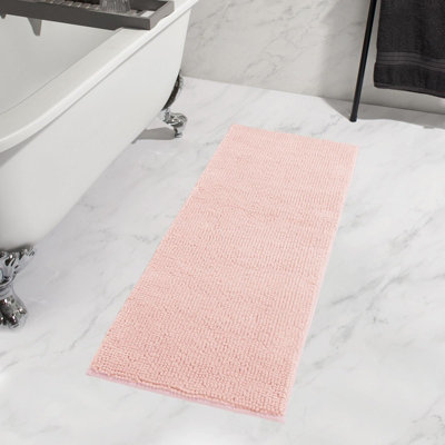 Brentfords Chenille Noodle Non-Slip Soft Shower Bath Mat, 45 x 110cm ...