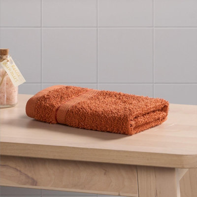 Brentfords Luxury 100% Cotton Face Cloth Towel, 30 x 30cm - Burnt Orange