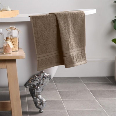 Brentfords Luxury 100% Cotton Hand Towel, 50 x 80cm - Mocha
