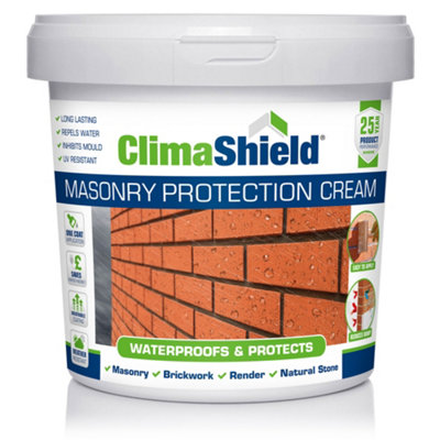 Brick Waterproofer and Brick Damp Proofer, Masonry Cream, (ClimaShield ...