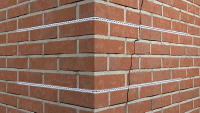 BrickFix Masonry Crack Repair Kit (10 x 1m Helical Bars & Grout ...