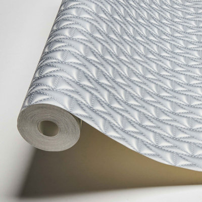 BRICOFLOR Vinyl Grey Cushion Effect Modern Wallpaper Grey Wallpaper ...