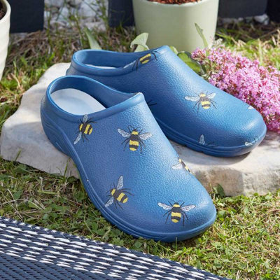 Briers Womens Garden Clogs - Bee pattern. Size 6 | DIY at B&Q