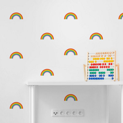 Bright Coloured Rainbow Wall Stickers