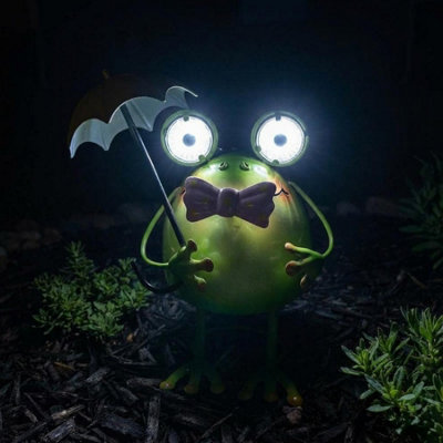 BRIGHT EYES LED STANDING SOLAR FROG