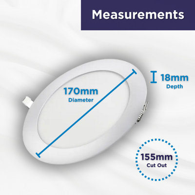 Bright Source 12w 170mm LED Round Panel - CCT - Cutout 155mm - Dali ...