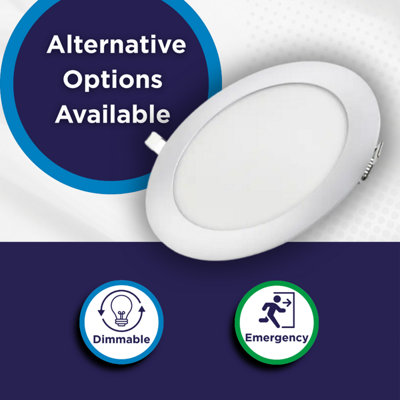 Bright Source 24w 295mm LED Round Panel - CCT - Cutout 285mm - Emergency