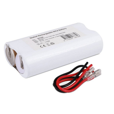 Bright Source 4 Cell 4.8v 4Ah 2x2 Inline NiCd Emergency Battery with ...