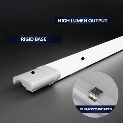 Bright Source 4ft 18w Single 4000k IP65 LED Non-Corrosive Batten - Cool ...