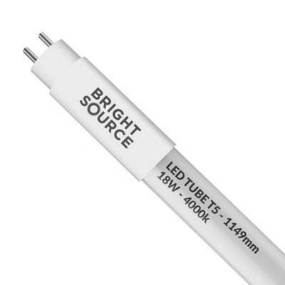 Bright Source 4ft 18w T5 LED Mains Operated Tube - 4000k Cool White at B&Q