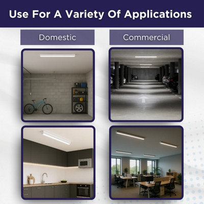 Bright Source 4ft Single 20w LED CCT Batten With Emergency