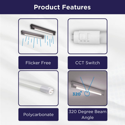 Bright Source 5ft 21w 1500mm LED T8 Frosted Tube - 3CCT