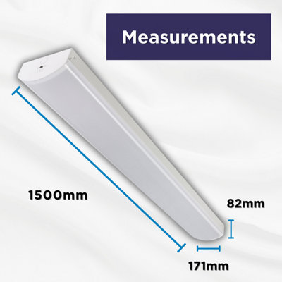BRIGHT SOURCE 5FT 58W TWIN LED EDUCATION BATTEN FITTING - CCT ...