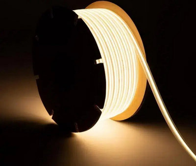 Brightex 20m COB LED Strip Light 220V Flexible Super Bright Warm White ...