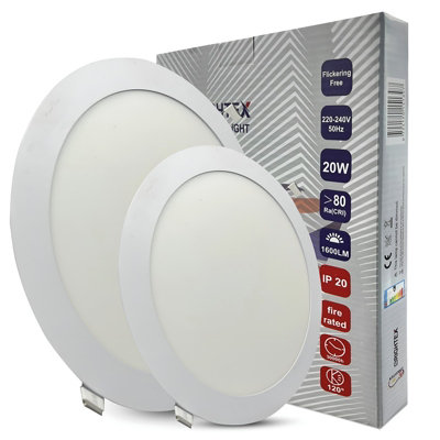 Brightex,20w (Higher Than 18w) led recessed Ceiling Panel Light Pack of 2