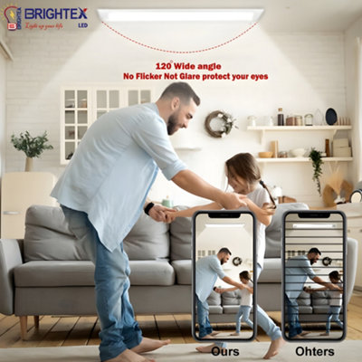 Brightex 4FT + 4ft Linkable LED Batten Light 50W 5000 Lumen Slimline ...