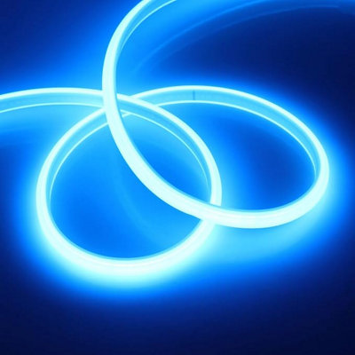 Brightex 5m COB LED Strip Light 220V Flexible Super Bright Blue LED ...