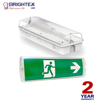 Brightex, LED Emergency Exit Light Bulkhead IP66 Waterproof 5W with ...