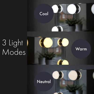BRIGITTE HOLLYWOOD VANITY MIRROR WITH LED LIGHTS