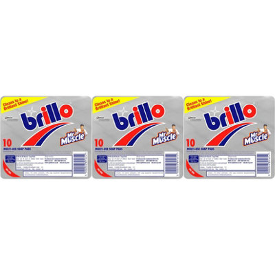 Brillo Multi Use Soap Pads 10 per pack (Pack of 3) | DIY at B&Q
