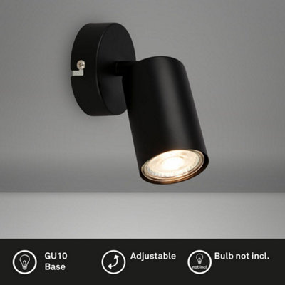 Briloner Black Metal 2 Pack Wall Light Spotlight Rotatable Tiltable ...