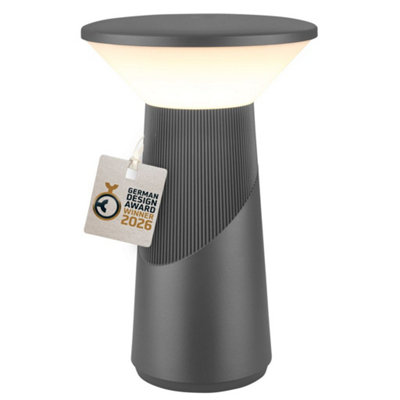 Briloner Black Table Lamp LED Rechargeable Light Dimmable Touch ...