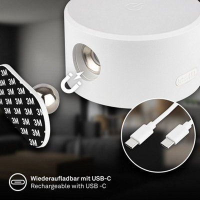 Briloner Cordless LED Wall Light Rechargeable Reading Bedside Lamp ...