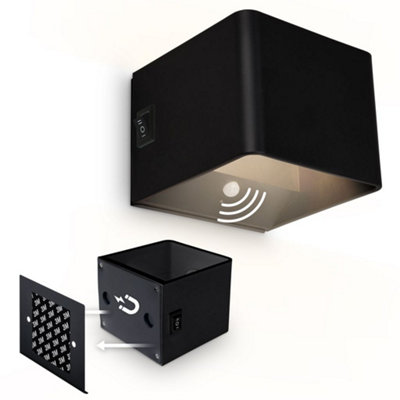 Briloner Cordless Wall Light Rechargeable Lamp Up & Down Motion Sensor ...
