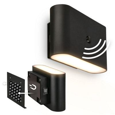 Briloner Cordless Wall Light Rechargeable Lamp Up & Down Motion Sensor ...
