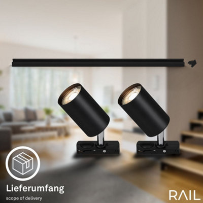 Briloner LED Ceiling Spot Track Lighting Extension Kit GU10 Spotlights ...
