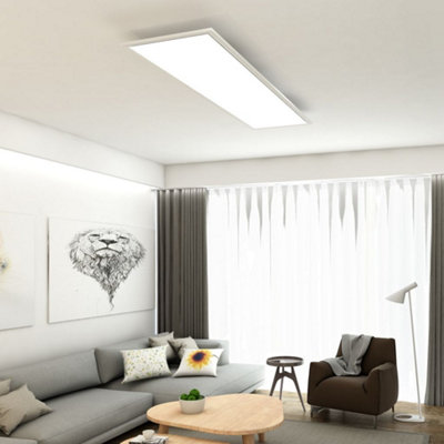 Briloner LED Panel White Rectangular Ceiling Light 1195mm