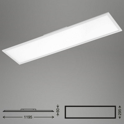Briloner LED Panel White Rectangular Ceiling Light 1195mm