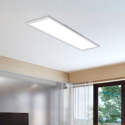 Briloner LED Panel White Rectangular Ceiling Light 1195mm
