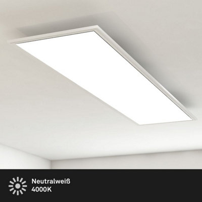Briloner LED Panel White Rectangular Ceiling Light 1195mm