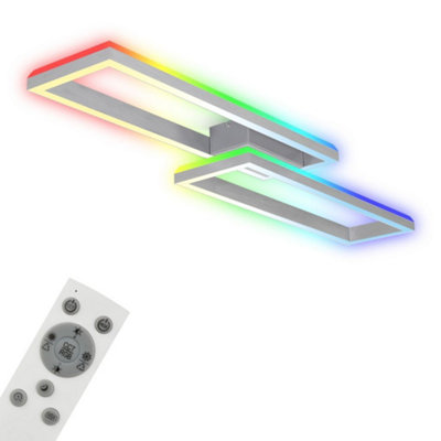 Briloner Mains-powered LED Aluminum-coloured Dimmable Ceiling lamp