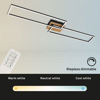 Briloner Mains-powered LED Black Dimmable Ceiling lamp