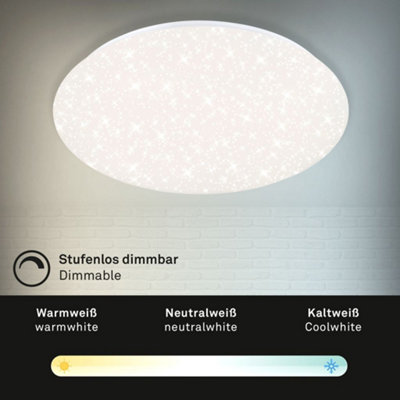 Briloner Mains-powered LED White Dimmable Ceiling lamp (Dia)48,5cm