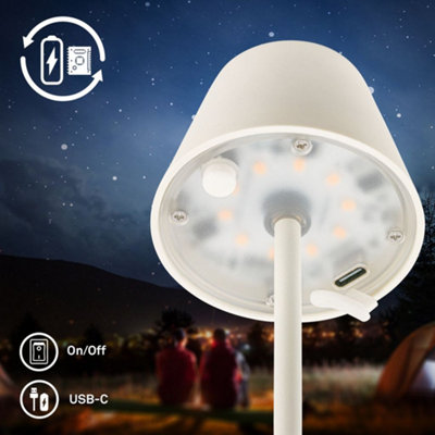 Briloner Mini Table Lamp Rechargeable LED Desk Light Cordless USB-C ...