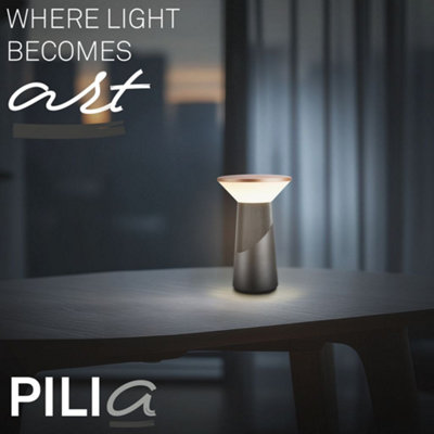 Briloner Pilia Black Bronze LED Table Lamp Rechargeable Light Dimmable ...
