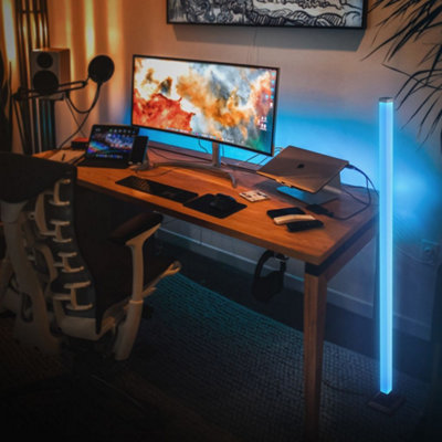 Briloner RGB Gaming LED Floor Lamp Music Sync USB-C Ambience Standing ...