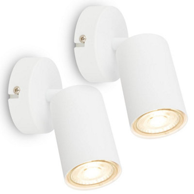 Briloner White Metal 2 Pack Wall Light Spotlight Rotatable Tiltable ...