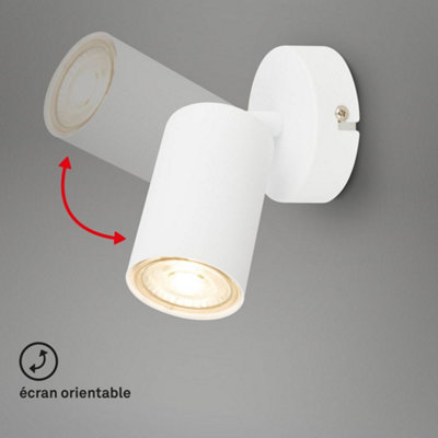 Briloner White Metal 2 Pack Wall Light Spotlight Rotatable Tiltable ...