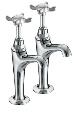 Bristan 1901 HNK High Neck Kitchen Sink Taps Pair - Chrome Tap