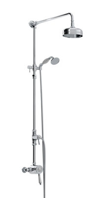 Bristan 1901 Sequential Exposed Mixer Shower with Shower Kit and Fixed Head