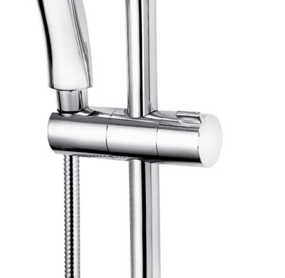 Bristan Cascade Sphere Thermostatic Bar Mixer Shower Valve Chrome + Riser